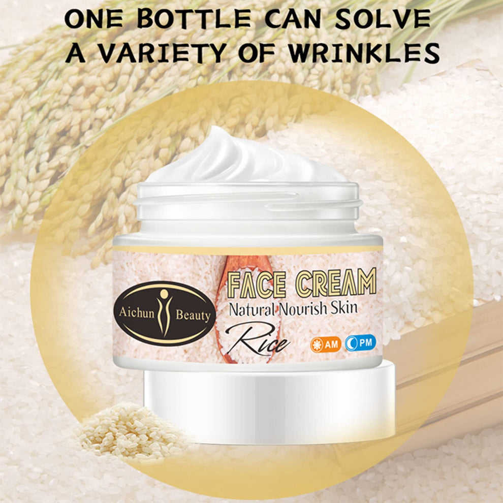 AICHUN BEAUTY Face Cream Natural Rice Moisturizing Anti-Aging Anti-Fre ...